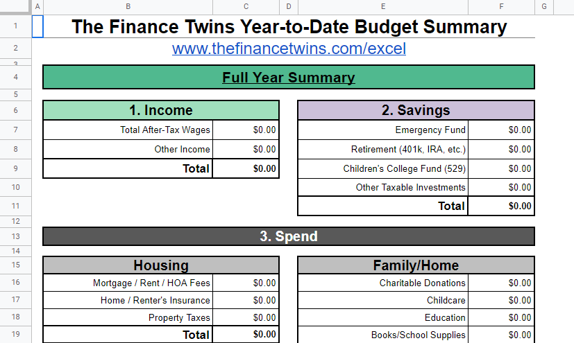 Simple Monthly Budget Template Google Sheets Jescart