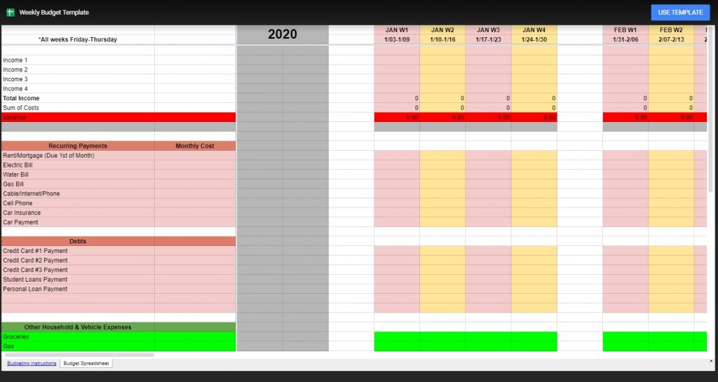 Expense Tracker Template Google Sheets Mytemark